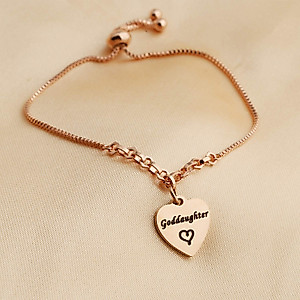 LQRI Godmother Goddaughter Bracelet Christian Baptism Gift for Godmothers Goddaughters Religion Jewelry (goddaughter)