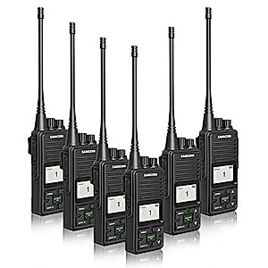 SAMCOM FPCN10A Two Way Radios Long Range, 3000mAh Battery High Power 2 Way Radios Walkie Talkies for Adults Rechargeable, Business Programmable Handheld UHF Radios with Dual PTT Group Call, 6 Packs