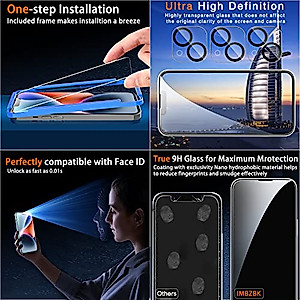 IMBZBK [10 in 1 for iPhone 14 Plus Case Clear with 3 Pack Glass Screen Protector Accessories 3 Pack camera lens Cover Protective Slim Thin Cute Phone Cases Funda Suitable with MagSafe Women Men