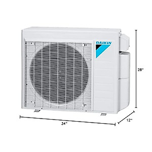 Daikin 2-Zone (2MXS18W) Ductless Mini-Split A/C Heat Pump System w/Maxwell 16 ft. Installation Kit and Wall Mounting Bracket (9K+9K)