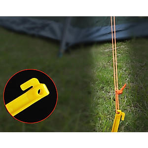 Tent Stakes for Sand ，Plastic Tent Stakes Heavy Duty, Lighter and Safer Than Tent Stake Metal,9 Inch Yellow Tent Stakes for Sand/Sand Stakes for Beach (24 Pack)