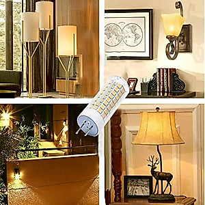 YDJoo GY8.6/G8 LED Bulb 10W Ceramic LED Light Bulbs Dimmable Corn Bulbs 80W Halogen Equivalent Warm White 3000K GY8.6/G8 Bi-pin Base AC120V for Under Cabinet Counter Ceiling Fan Light, 2 Pack