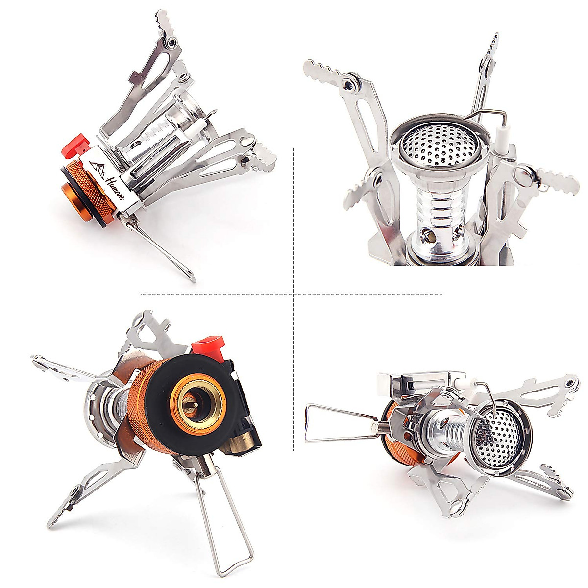 Hamans Ultralight Portable Outdoor Backpacking Stove Camping Stoves Gas Stoves with Piezo Ignition (Only Stove)