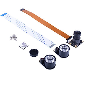 kuman for Raspberry Pi Camera Module 5MP 1080p OV5647 Sensor HD Video Webcam Night Vision for All Vision Raspberry Pi Model B/B+ A+ RPi 4/3/ 2/1 /Zero/Zero W with FFC/FPC Cable SC15-1