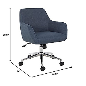 JC Home Texas Office Desk Chair, Small, Navy