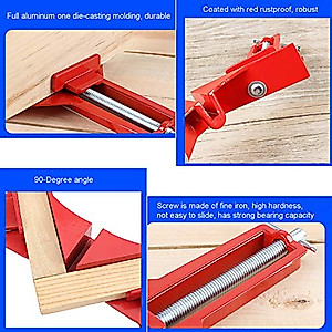 Corner Clamps for Woodworking, 90 Degree Right Angle Clamps Corner Clamp Woodworking Set of 4, Adjustable Corner Square Clamp for Picture Frames Welding Fish-tanks Cabinets Shelf Holder DIY Hand Tool