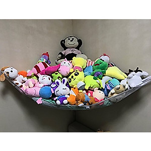 Titao Toy Hammock For Stuffed Animals And Toy Organizer Storage Net Is Durable, Easy To Install, Large, 2 Piece