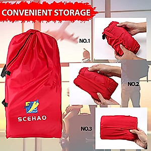 Car Seat Travel Bag,Stroller Bag for Airplane,Stroller Travel Bag for Standard & Double Strollers(Red)