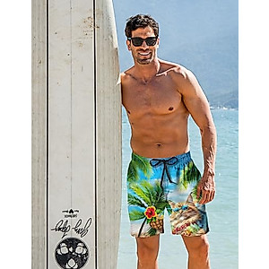 Goodstoworld Funny Cat Swim Trunks for Men Mens Swimming Trunks Board Shorts Summer Long Hawaiian Water Party Beach Bathing Suits