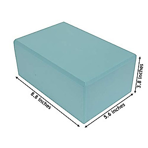 EvriFit Yoga Blocks, High-Density Foam Workout Accessory, Optimal Comfort, Good for All Levels, Teal, 2 Pack