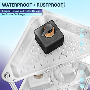 4 Tier Shower Caddy for Bathroom Corner Organizer: Rustproof Floor Standing Shower Shelves Storage with Large Capacity - Shower Organizer Rack for Bathroom Essentials, White