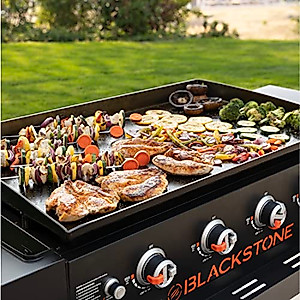 Blackstone 1984 Original 36 Inch Front Shelf, Side Shelf & Magnetic Strip Heavy Duty Flat Top Griddle Grill Station for Kitchen, Camping, Outdoor, Tailgating, Black