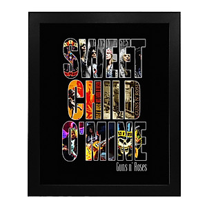 Gun N Roses-Sweet Child O Mine Music Band Wall Art Decor, This Ready to Frame Music Wall Decor Poster Print is Good For Music Room, Office, Studio, And Man Cave Room Decor Aesthetic, Unframed - 8X10"