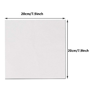 Pinhoollgo 10 Pieces White Cotton Fabric Embroidery Fabric Cotton for Embroidery Garment Craft Flower Pot Decoration Embroidery Cross Stitch Cloth,7.9 Inch