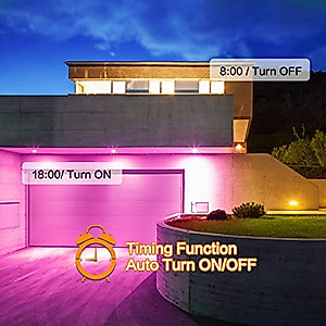 Hitish LED Flood Lights Outdoor, Smart RGB Color Changing Floodlight with Multi Scene Modes & Music Modes, IP66 Waterproof Landscape Lights with Smart APP & Voice Control for Patio Garden Yard, 6 Pack