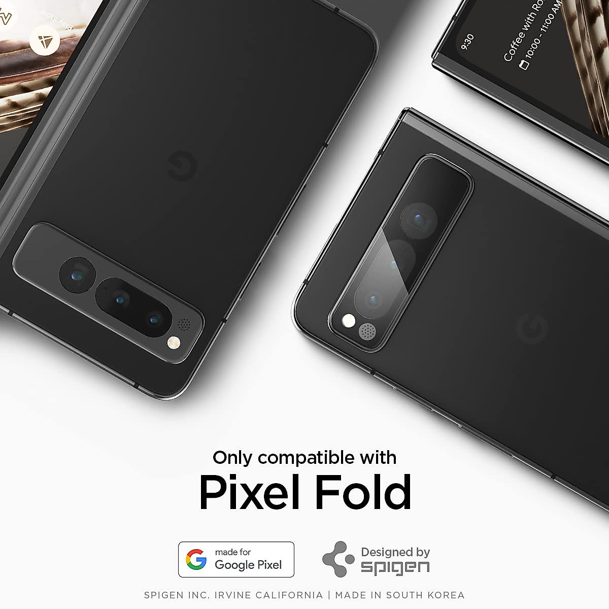 Spigen Camera Lens Screen Protector [GlasTR EZ FIT Optik] designed for Pixel Fold - Black [2 Pack]