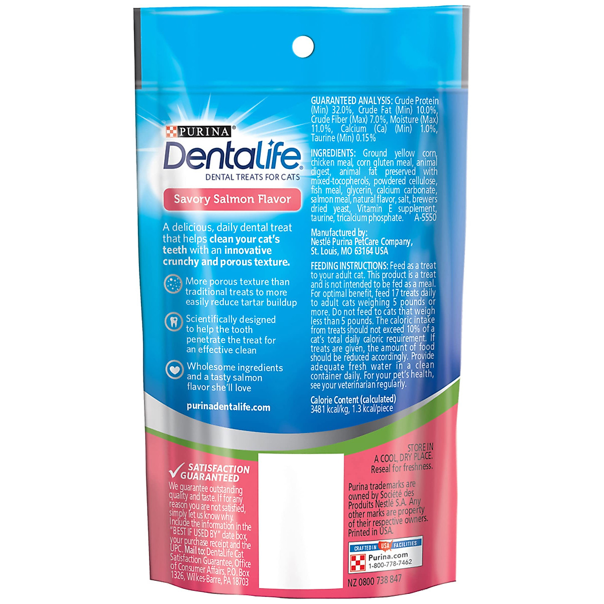 Purina Dentalife Dental Treats For Cats Savory Salmon
