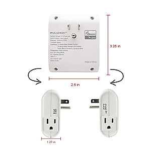 Z-Wave Smart On/Off Light and Appliance Plug, Dual Outlet Plug-in, 1 Alway-On+ 1 Smart Switch, Zwave Hub Required, Works with SmartThings, Wink