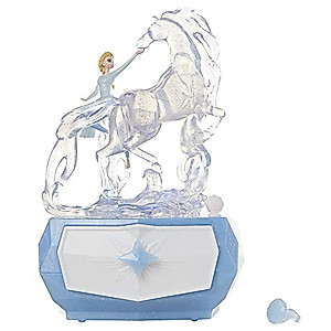 Frozen 2 Elsa & Nok Spirit Animal Horse Jewelry Box with Lights & Sounds! Accessory Ring Included - Perfect for Any Elsa Fan! for Girls Ages 3+