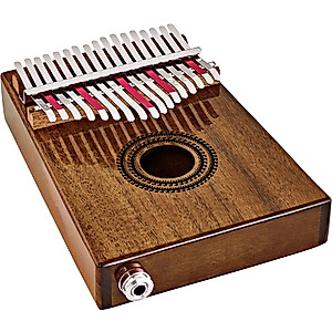 Pickup Kalimba Thumb Piano for Amplifiers, 17 Keys — Includes Tuning Hammer and Case — For Meditation, ASMR, Sound Therapy and Yoga, 2-YEAR WARRANTY