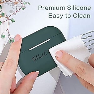 Matekxy 2022 AirPods Pro 2nd Generation Case with Silicone Lanyard, Full Protection Shockproof and Dustproof Portable Cover with Keychain, Support Apple AirPods Wireless Charging - Pine Green