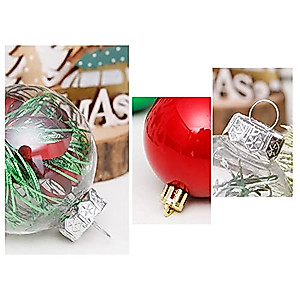 6cm/30pcs Christmas Ball Hanging Christmas Tree Decoration Transparent Ball Christmas Ball Set Party Party Decoration Giant Christmas Decorations (White, One Size)