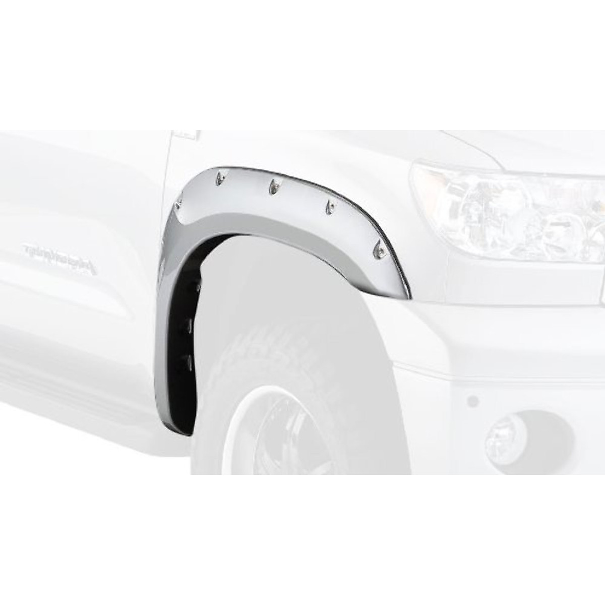 Bushwacker Pocket/Rivet Style Front Fender Flares | 2-Piece Set, Black, Smooth Finish | 30023-02 | Fits 2007-2013 Toyota Tundra