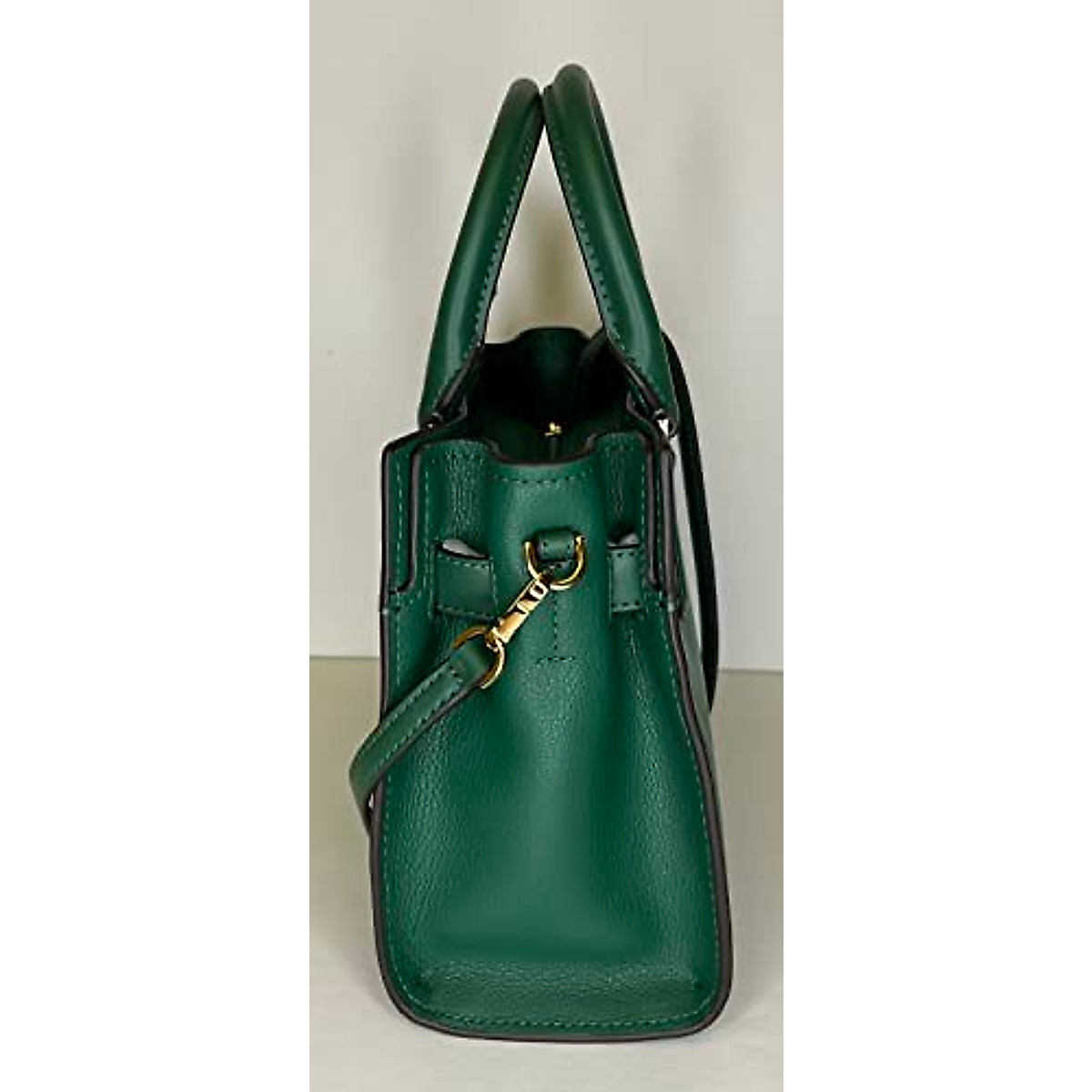 Michael Kors Hamilton SM Satchel bundled with SM TZ Coinpouch Purse Hook (Jewel Green)