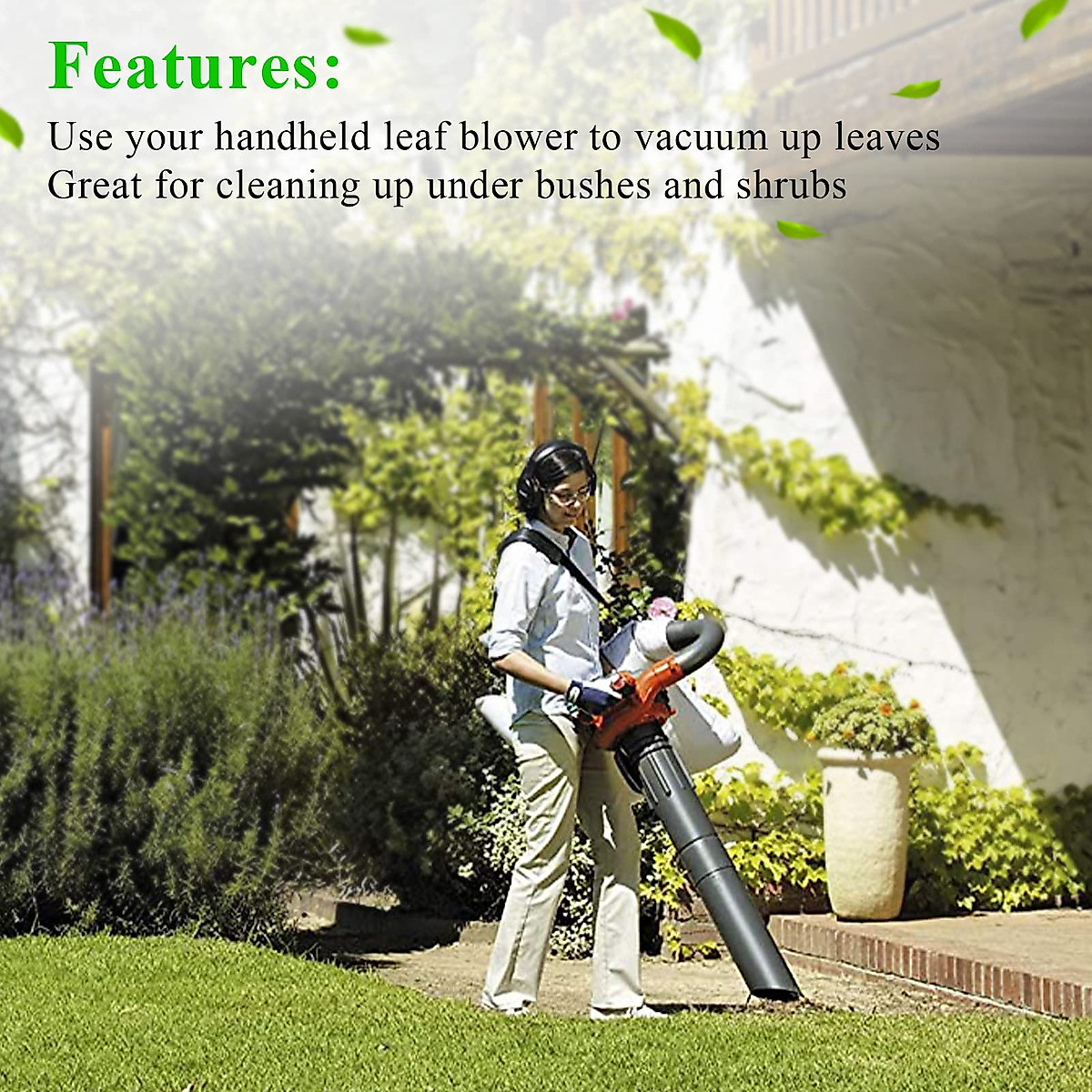 530095564 Blower Leaf Vacuum Bag, for Husqvarna Craftsman Poulan Pro Poulan Weed Eater Roper Sears Rally EHP and Yard Pro 530095599 Leaf Vacuum Bags Bottom Zippered Design