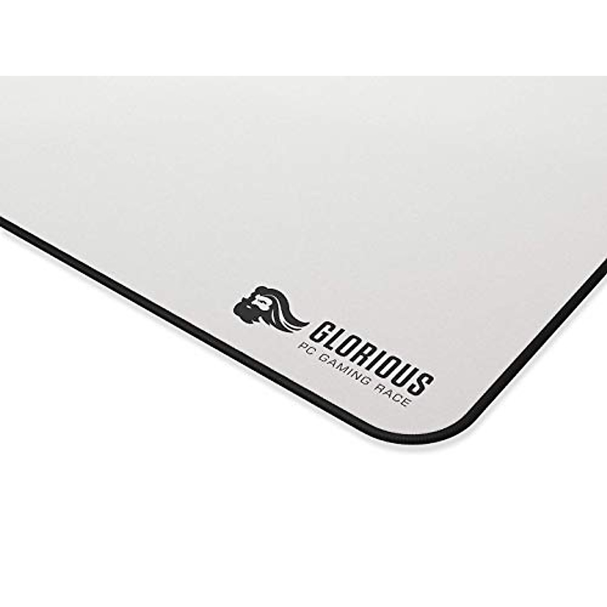Glorious Extended Gaming Mouse Pad/Mat - Long White Cloth Mousepad, Stitched Edges | 11"x36" (GW-E)