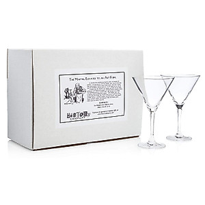 HISTORY COMPANY London Bar World’s Best Martini Glass 2-Piece Set (Gift Box Collection)