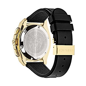 Versace Mens Black 43 mm Geo Watch VEZ800221