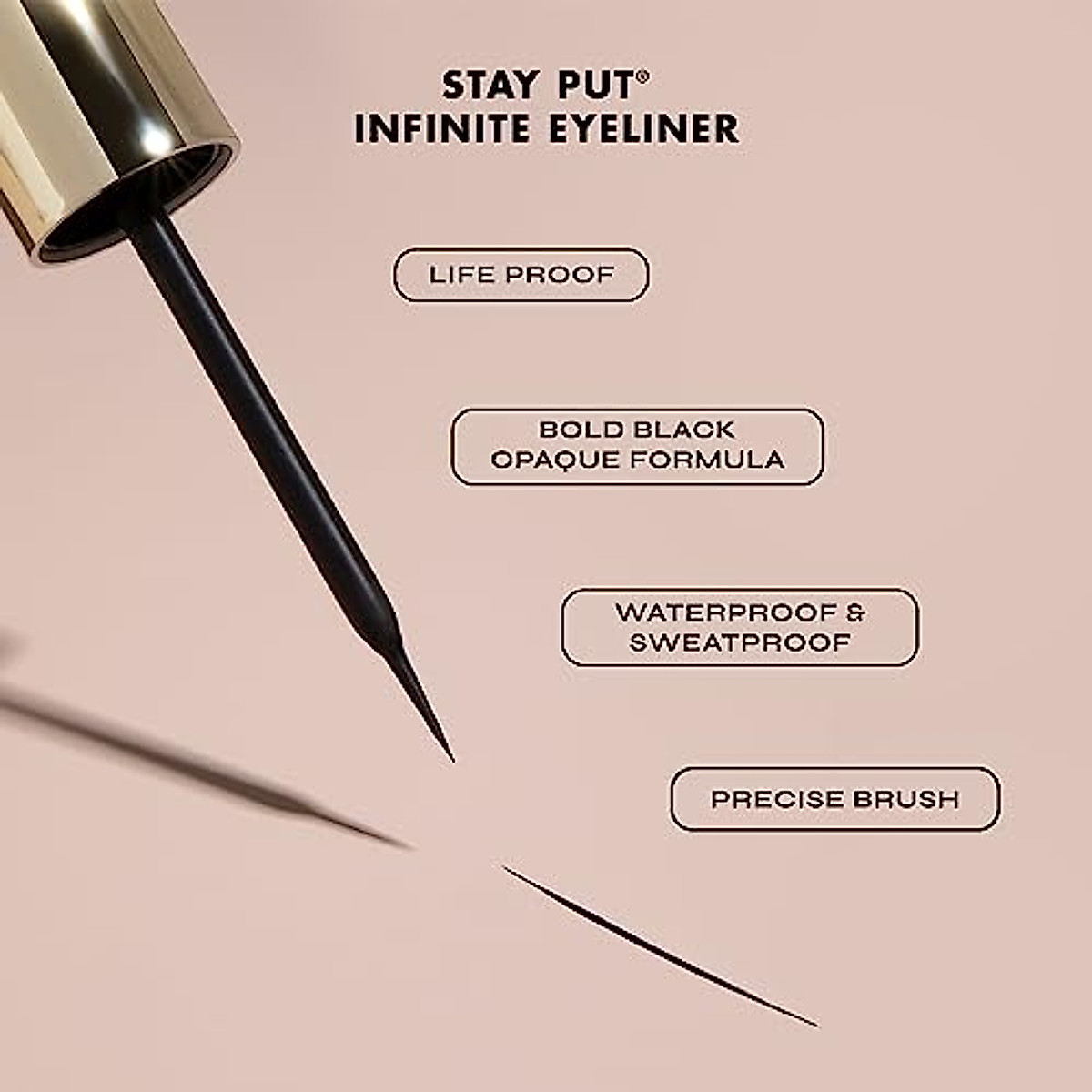 Milani Stay Put Infinite Eyeliner for Sharp, Precise Lines, Black