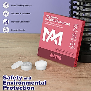 AMVOG 2024 Upgraded Insect Trap Octenol Pest Lures, 2PCS Mosquito Lure Refill Cartridge for Bug Zapper, Lasts 180 Days, Universal Fit for Indoor & Outdoor - Universal Fit