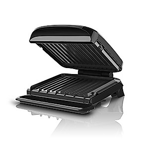 George Foreman 4-Serving Removable Plate Grill and Panini Press, Black, GRP360B