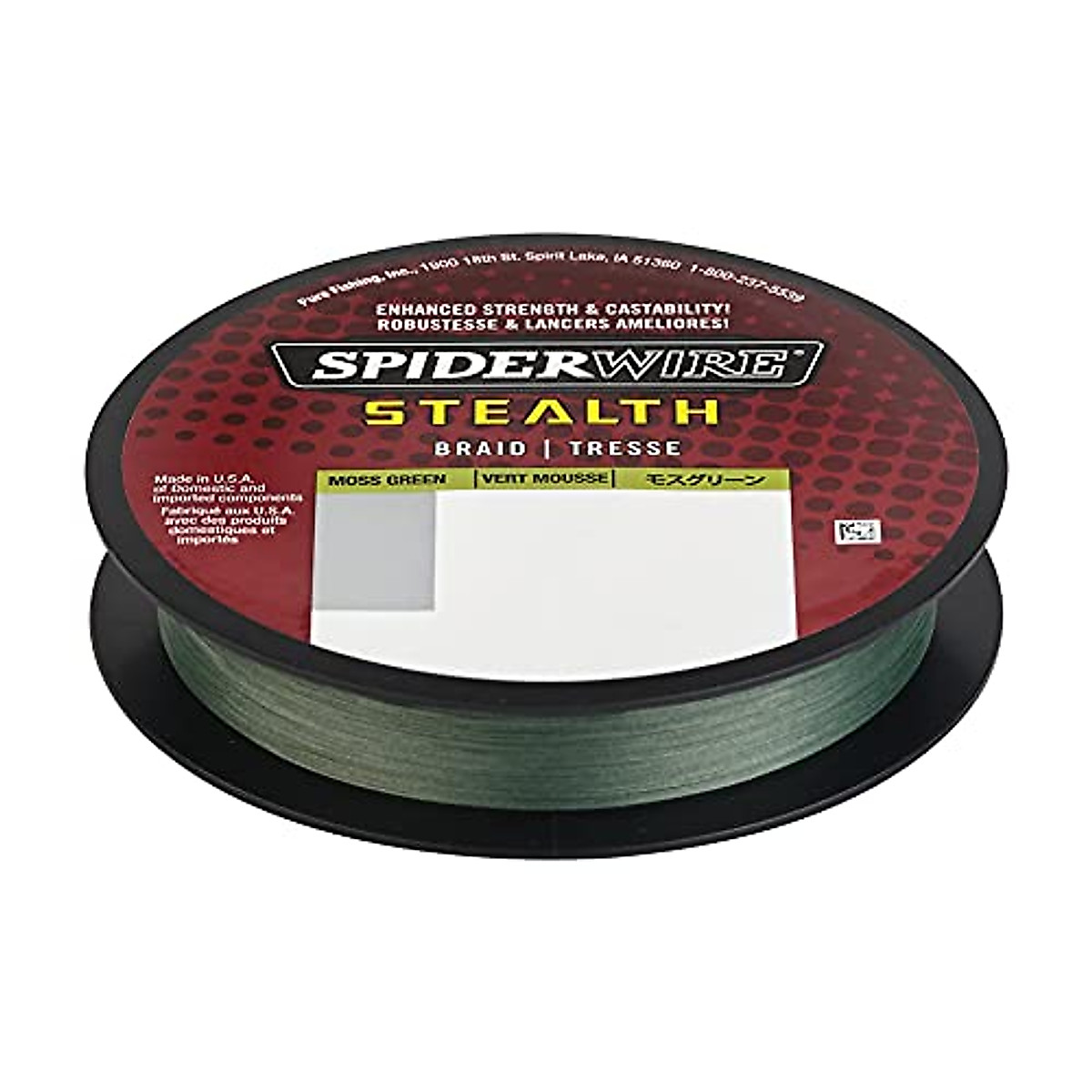 Spiderwire Berkley FireLine® Superline, Moss Green/Clear, 8lb | 3.6kg, 125yd | 114m Fishing Line, Suitable for Freshwater Environments