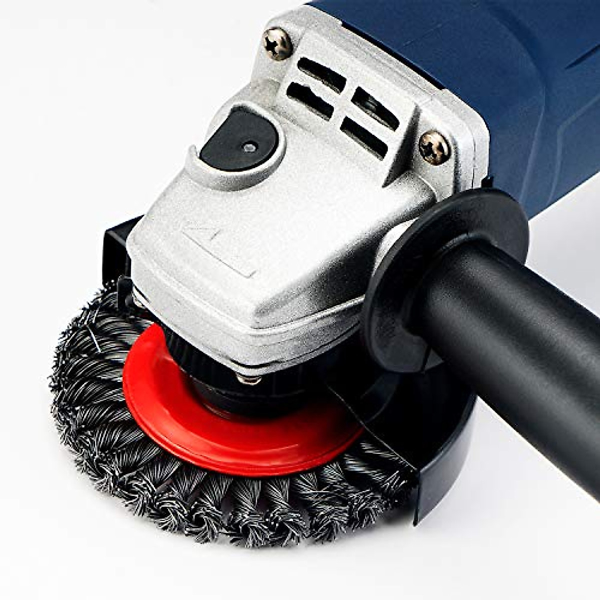 TILAX Wire Wheel Brush, Knotted Twist Wire Wheel for Angle Grinder with 5/8 Inch Arbor, 4 Inch Diameter and 0.019 Inch Carbon Steel Wire for Heavy-Duty Use of Various Metals