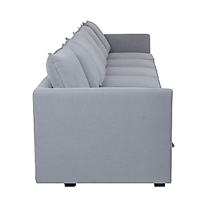 Naomi Home Elizabeth Modern DIY Collection - Convertible Modular Sectional Sofa - Ultimate Sofa Experience - Linen Sofa Couch for Living Room, Apartment, Office - 6 Piece Modular Sectional - Gray