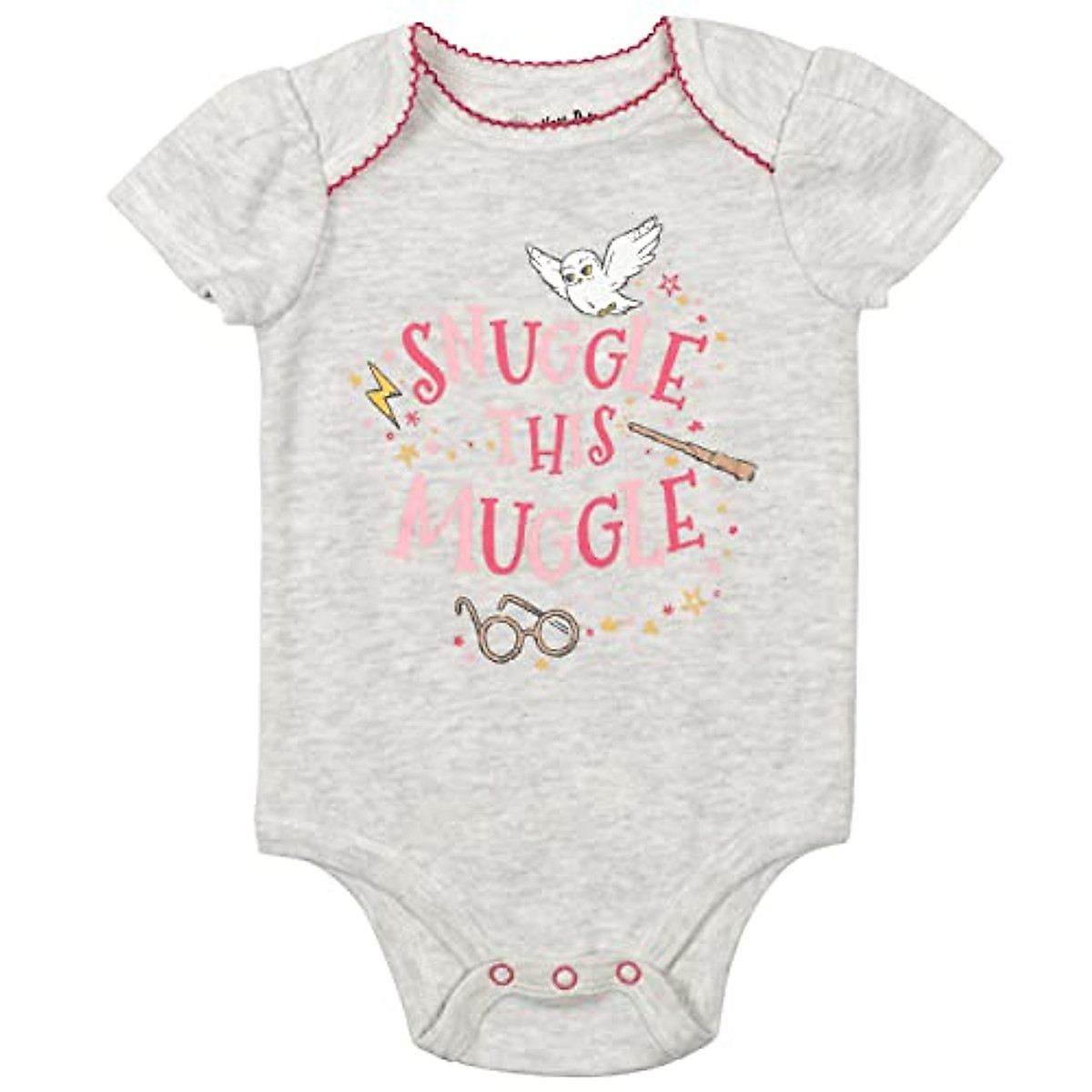 Harry Potter Infant Baby Girls Bodysuit Graphic T-Shirt Mesh Skirt and Leggings 4 Piece Layette Set 18 Months