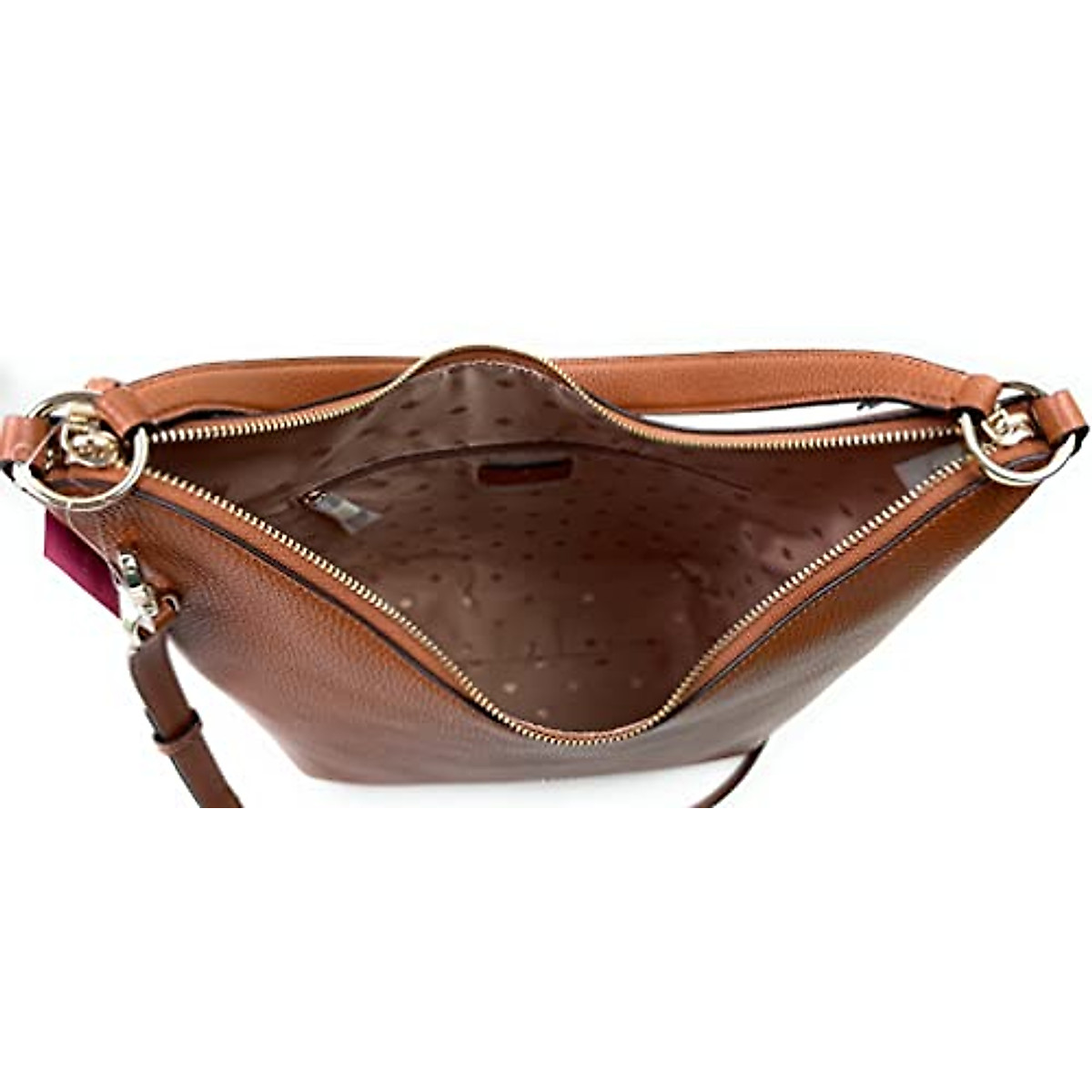 Kate Spade Zippy Pebbled Leather Shoulder Bag (Warm ginger bread)