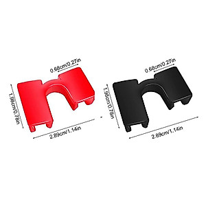 10pcs Reusable Training Chopstick Helpers Holder & Rests, Chopstick Assistant, Chopsticks Training Hinges Connector for Many age, Beginner, Trainers or Learner(black, red)