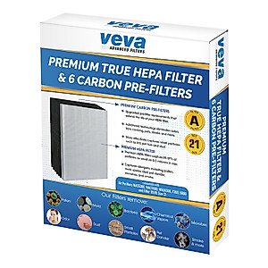 VEVA PREMIUM HEPA FILTER & 6 CARBON PRE-FILTERS