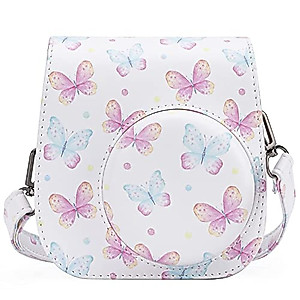 Frankmate Protective Case Compatible with Fujifilm Instax Mini 11/9/8/8+ Instant Film Camera with Accessory Pocket and Adjustable Strap