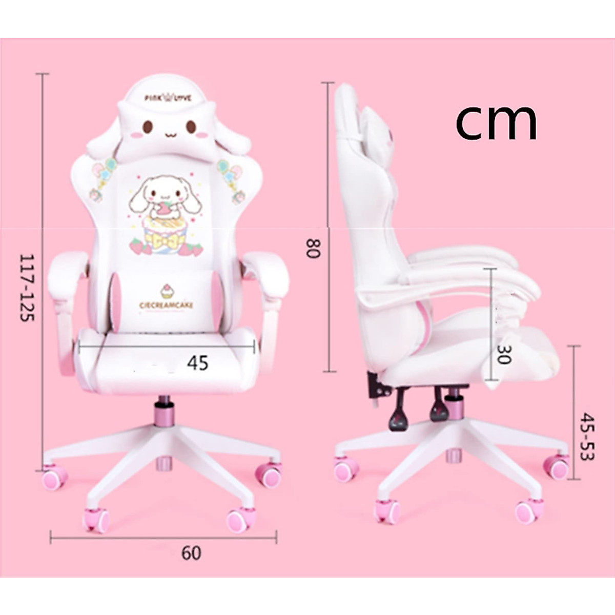 Gaming Chair Girls Cute Computer Armchair Office Home Lifting Adjustable Chair