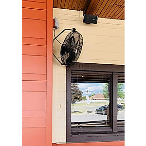 TPI Corporation U18-TE Series Industrial Mounted Workstation Fan, Versatile Wall or Ceiling Mount Fan, 3 Speed Motor, 120 Volt, 10' Cordset, Pull Chain Switch