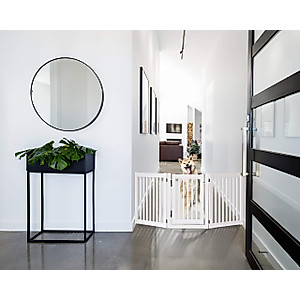 Highlander Series Solid Wood Pet Gates are Handcrafted by Amish Craftsman - 32" High - 3 Panel Walk Through - White