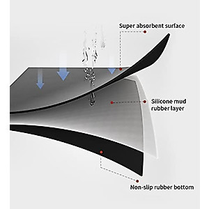 Coffee Mat Coffee Maker Mat for Countertops 12"x19" Absorbent Coffee Bar Mat for Kitchen Coffee Bar Accessories Fit Under Coffee Machine Coffee Pot Grey (12 x 19inch Grey)