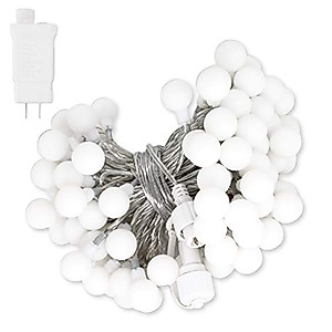 LED Globe String Lights, 100 LED Warm White Globe String Lights Plug in, Waterproof Globe Lights for Indoor and Outdoor, Ideal for Home, Wedding Party, Christmas, Balcony, 49ft Extendable Globe String