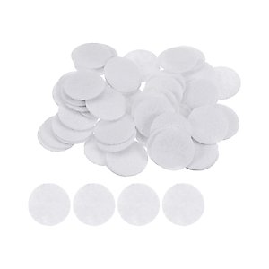 HARFINGTON 100pcs Round Felt Circles, 20mm 3/4" Pre Cut Felt Craft Pads Non-Woven Mini Felt Fabric Circles for DIY Sewing Handcraft Cut Projects Craft Finishing, White