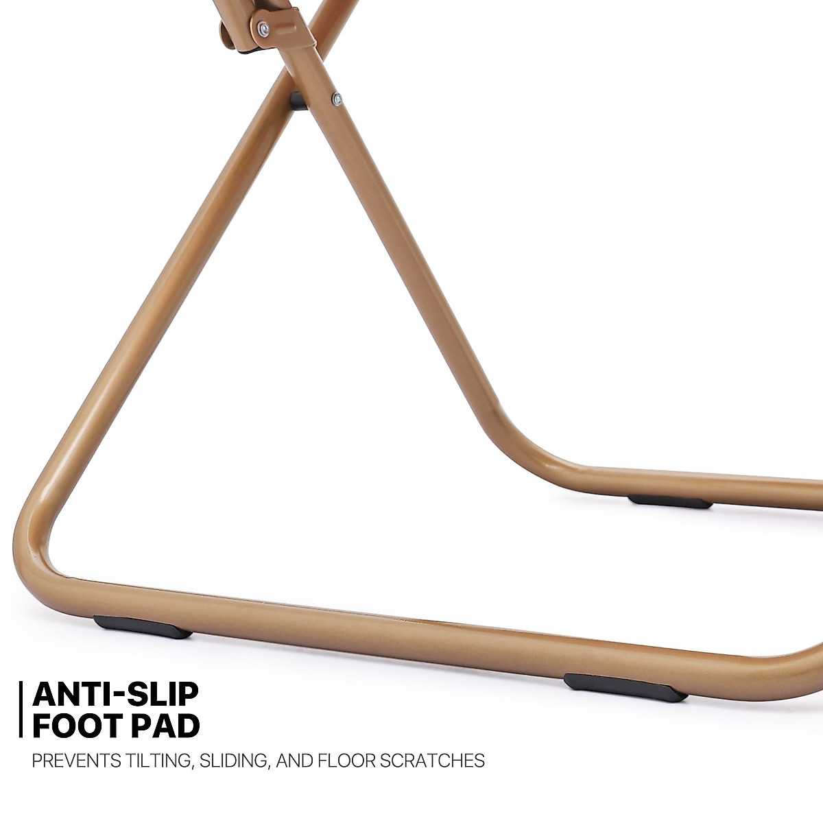 MoNiBloom Round Folding Faux Fur Saucer Chair for Bedroom Living Room Dorm Foldable Metal Frame Oversized Large Comfy Furry Padded Soft Cozy Moon Chair with Footrest Ottoman for Adults (Pink)